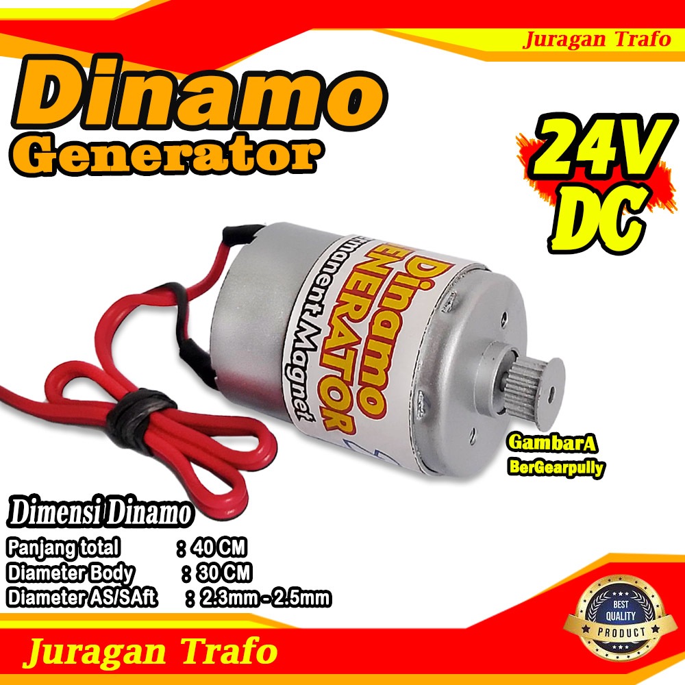 DC 24V Generator Dynamo with Gear Head for Creativity Media | Shopee ...