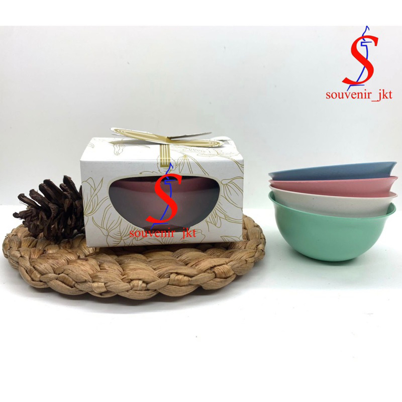 50pcs Wedding Souvenirs Soft Round Bowls Packed in Mica Color Boxes ...