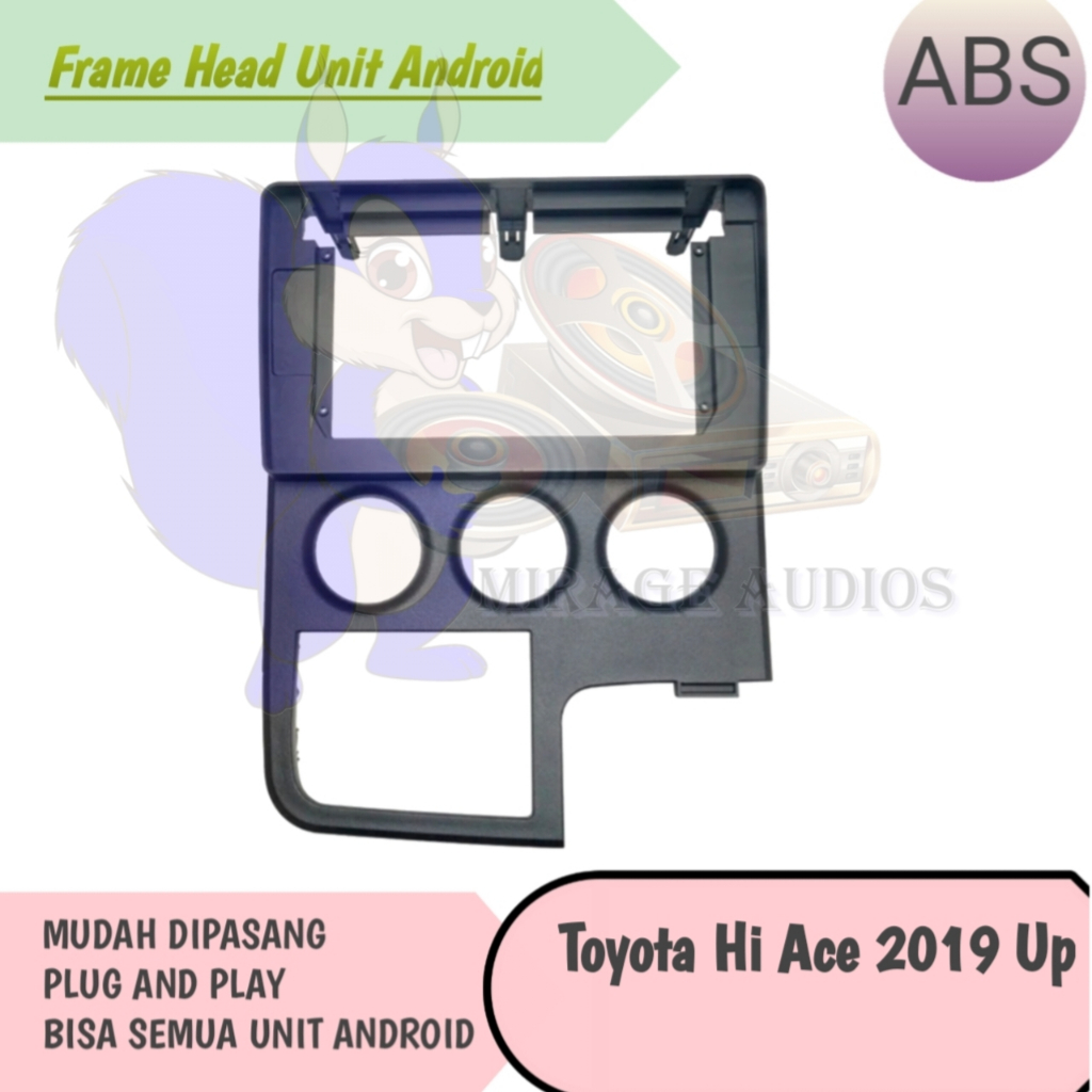 Android Head Unit Frame For Toyota Hiace 2019 up 10 inch | Shopee ...