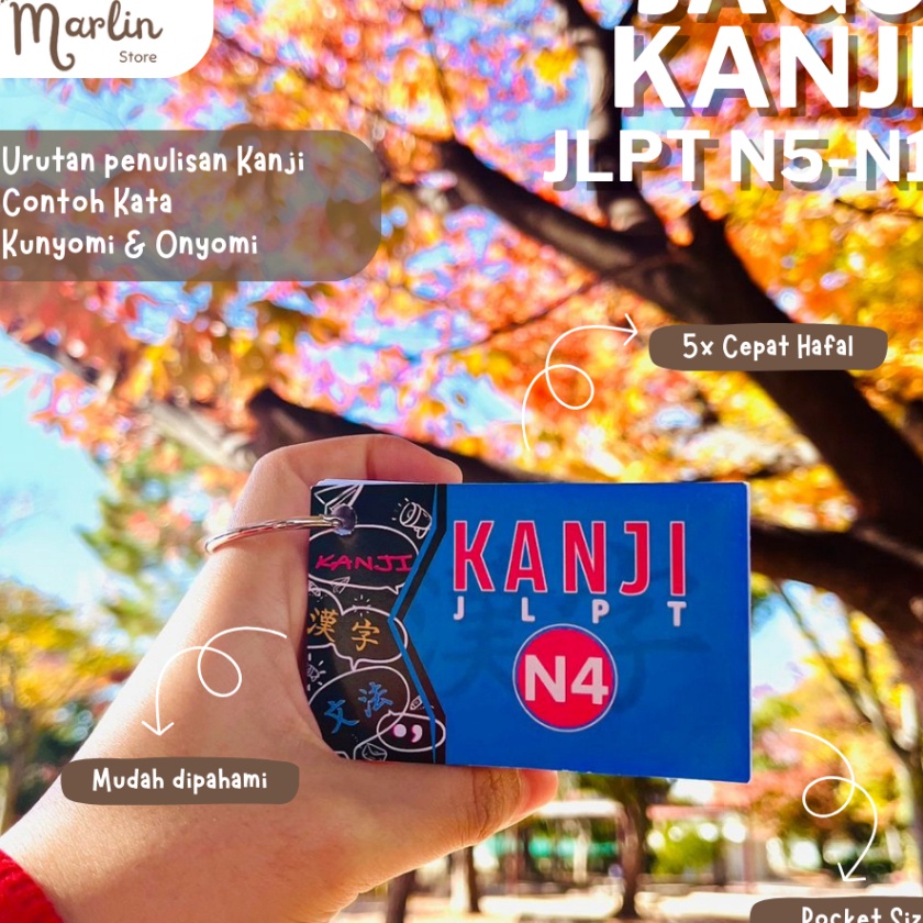 Kanji FLASHCARD Cut JLPT N5 N4 N3 N2 N1 KANJI Dictionary RSP FLASHCARD Fast Memorizing Card ...