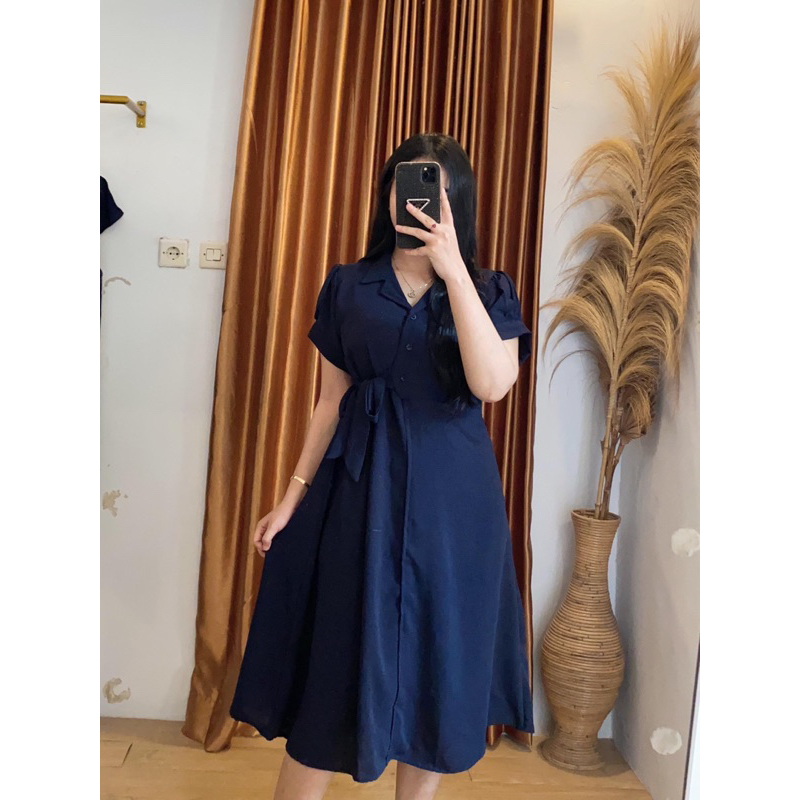 Plain arsyla cringkle dress (by apnier collection) | Shopee Philippines