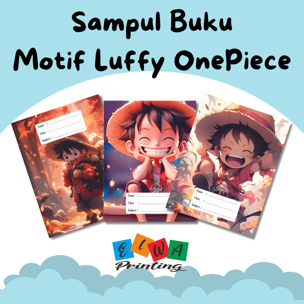 (8Pcs Contents) SIDU CAMPUS BIGBOSS Writing Book Cover/LUFFY ONEPIECE ...