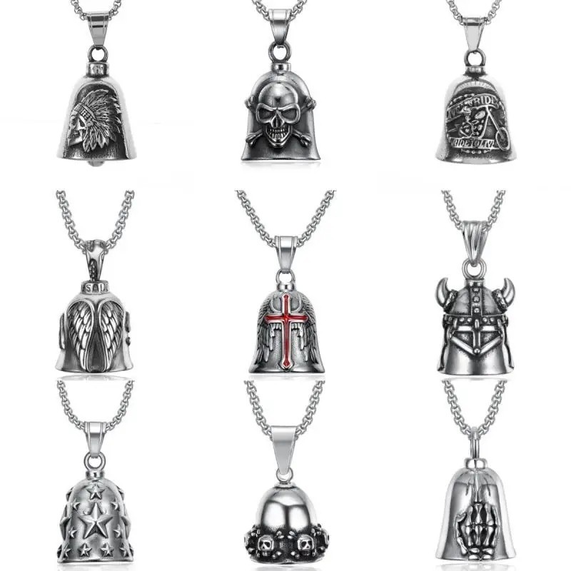 Stainless Steel Bell Harley Davidson Bells Skull Eagle Cross Wings Bell ...