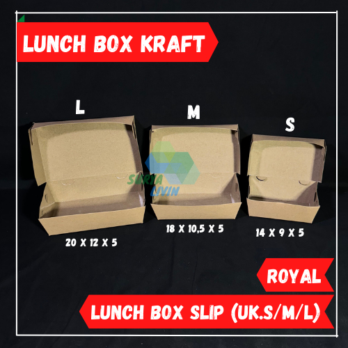 Royal Kraft Slip On Laminated Paper Lunch Box uk SML contains 100 pcs ...