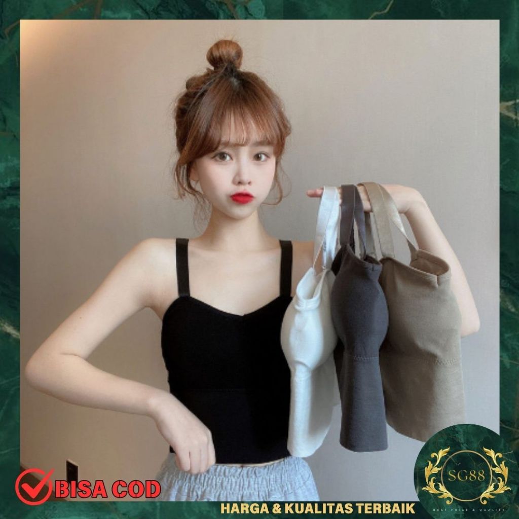 Women's Tank Top With Bra Cup Sport Bra Women's Tops / Women's Crop Tank Tops / Basic Imported ...