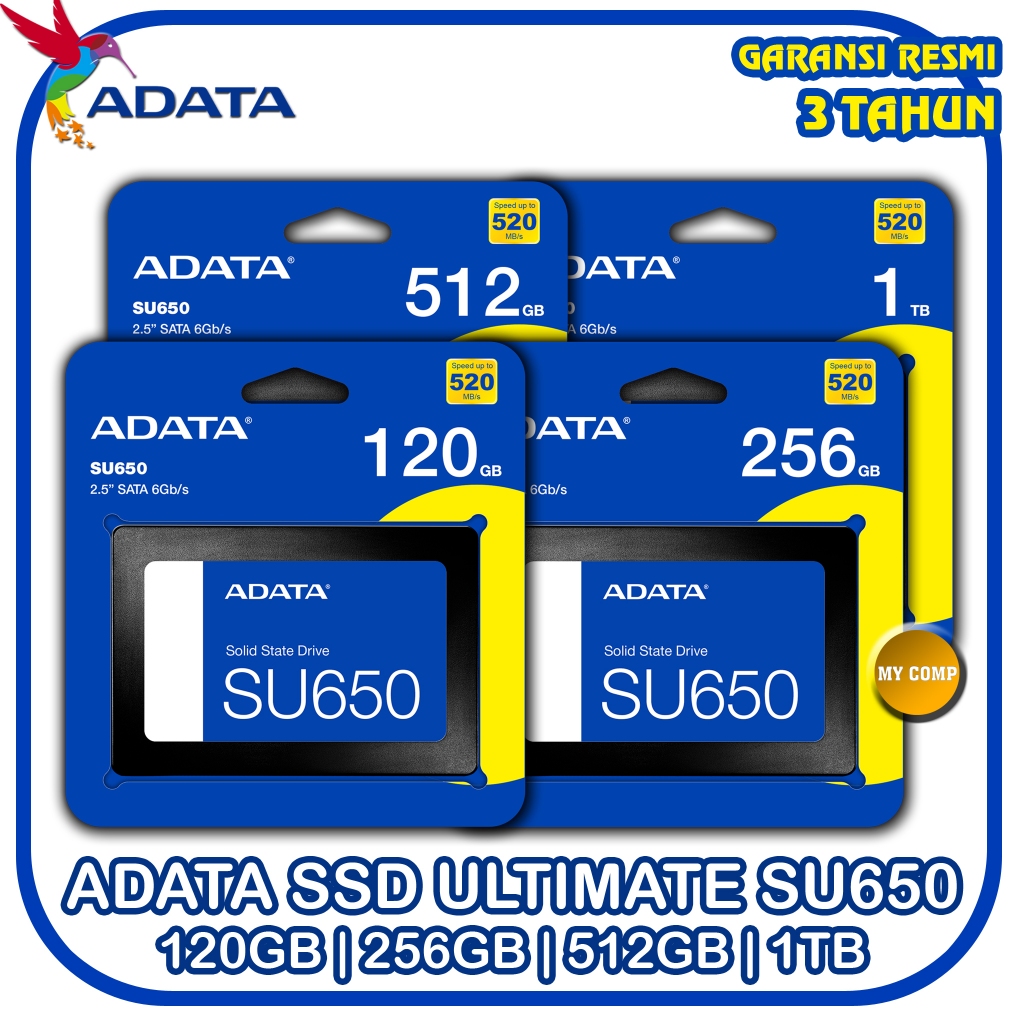 Ssd Adata Ultimate SU650 120GB 240GB 256GB 512GB 1TB 2.5" SATA | Shopee ...