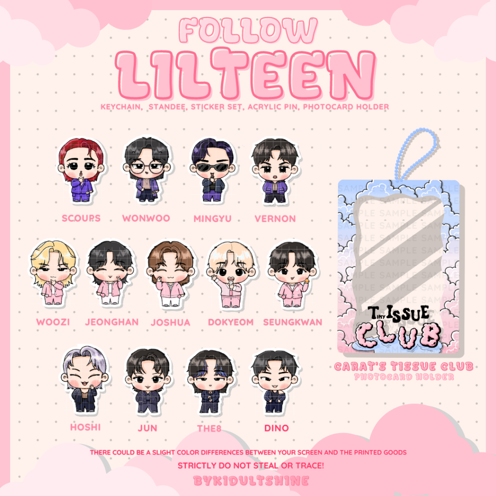 SEVENTEEN FOLLOW AGAIN inspired: FOLLOW LILTEEN KEYCHAIN STANDEE PIN ...