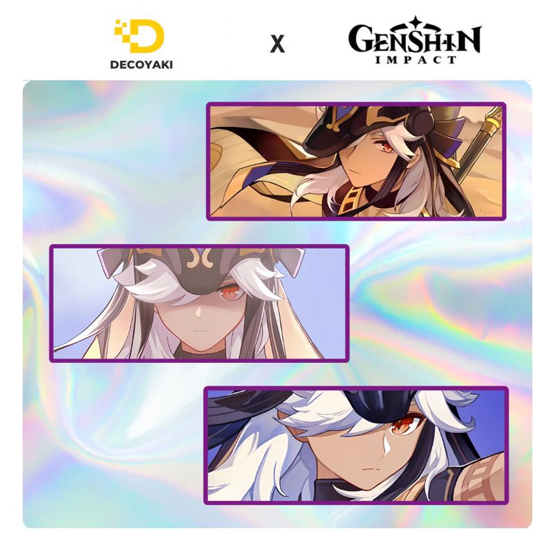 Cyno Genshin Impact Hologram Slap Sticker, Cyno Genshin Impact Hologram ...