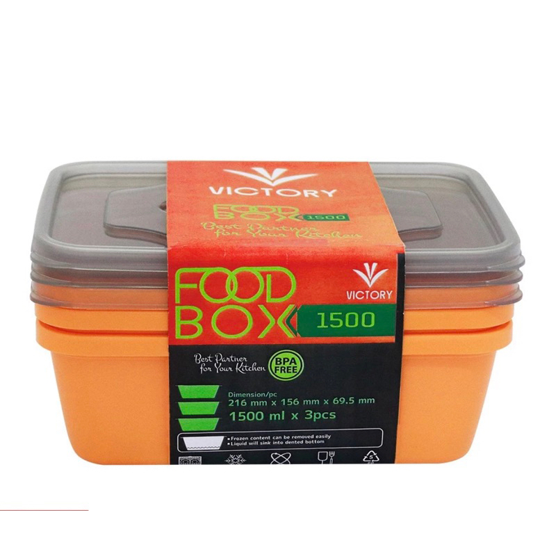 Food Storage, Color And clear foodbox 1500ml (VICTORY) | Shopee Philippines
