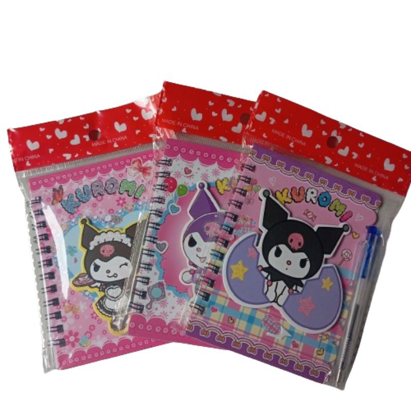 Sanrio KUROMI POMPOMPURIN CINNAMOROLL MELODY NOTEBOOK+Pen/KUROMI ...