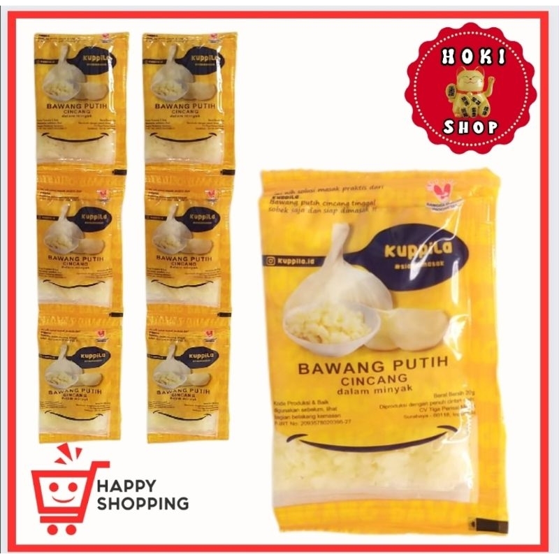 PUTIH Kufila Minced Garlic In Oil 1 pack 5 sachets / Kupila Garlic ...