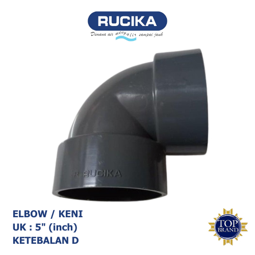 Rucika ELBOW / KENI PVC 90 Degree 5" D (THIN) | Shopee Philippines