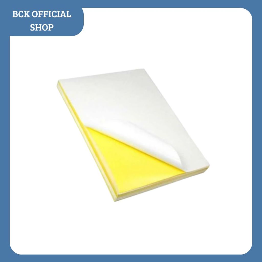 Doff Matte F4 Sticker Paper / HVS F4 Sticker Paper 50 Sheets (Pack ...