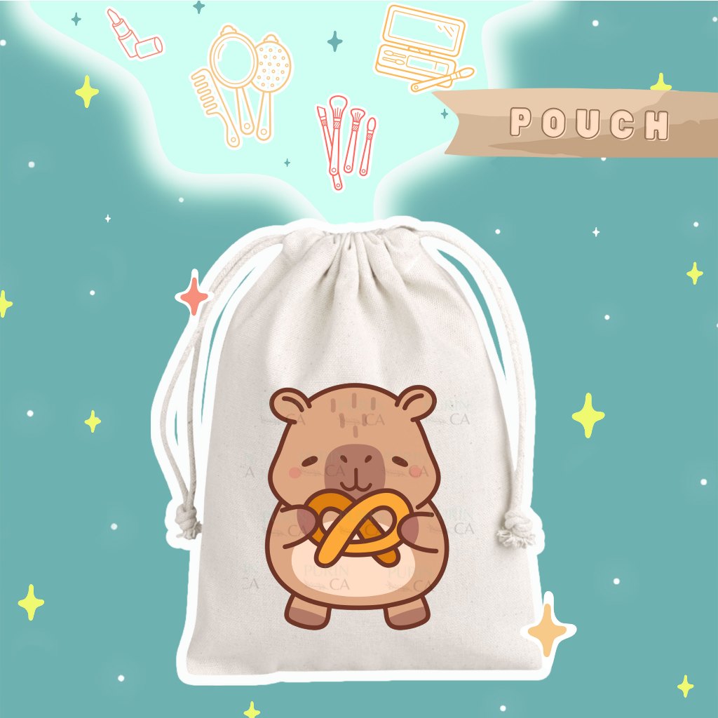 Cute Capybara Drawstring Organizer Pouch | Shopee Philippines
