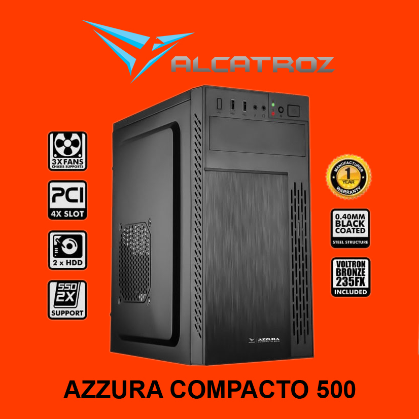 Pc Case Alcatroz Smooth Compacto 500 - Micro ATX | Shopee Philippines