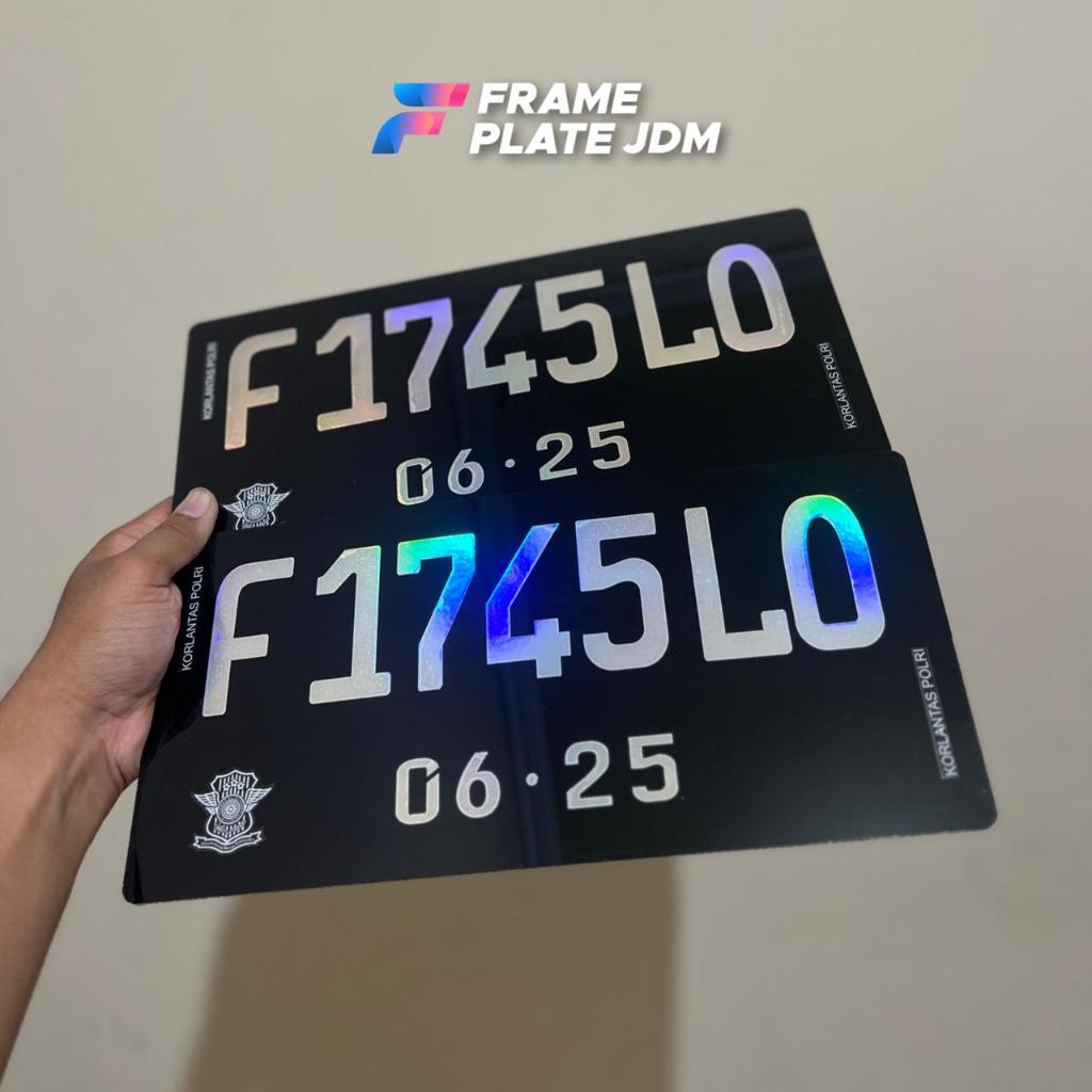 (Half Set) JDM Acrylic Car Number Plate Hologram/Standard Font | Jdm ...