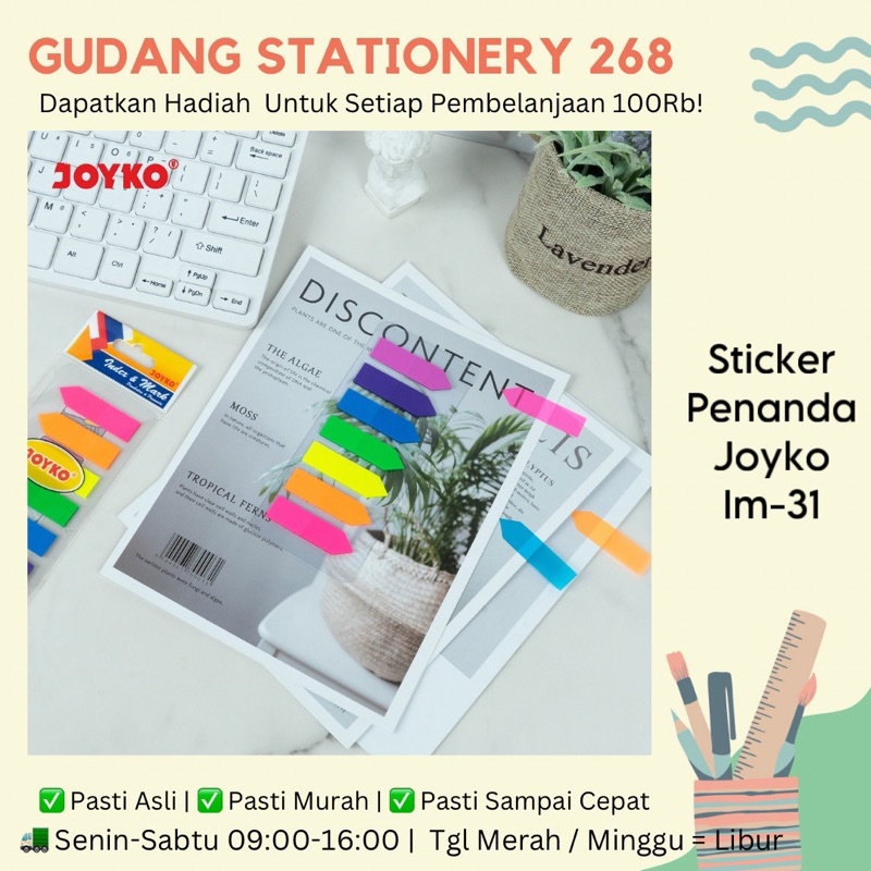 Joyko IM-31 Marker Sticker / Joyko IM-31 Plastic Barrier Marker Index ...