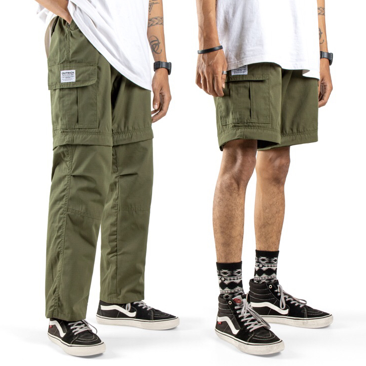 OUTRICH - CARGO DETACHABLE PANTS - RIPSTOP CONNECTED CARGO PANTS Cargo ...
