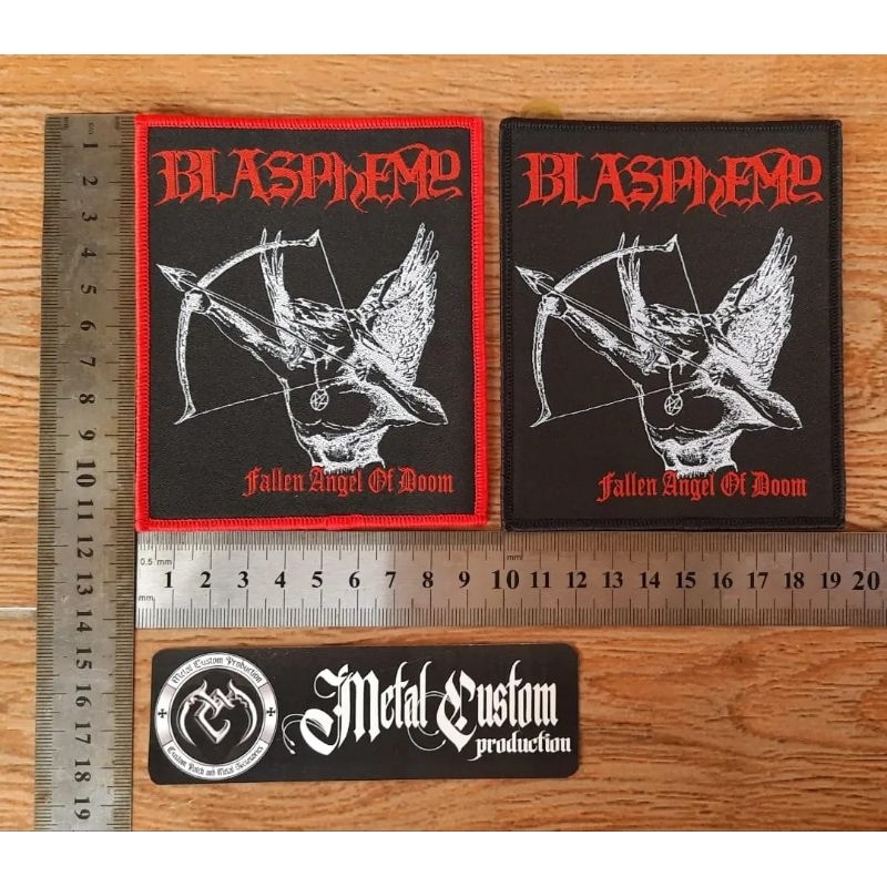 Woven Patch BLASPHEMY - FALLEN ANGEL OF DOOM / Sewing Band Emblem ...
