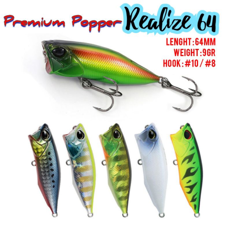 Mini Popper Realize 64 Ultralight Medium Casting Bait Not Duo Realis ...