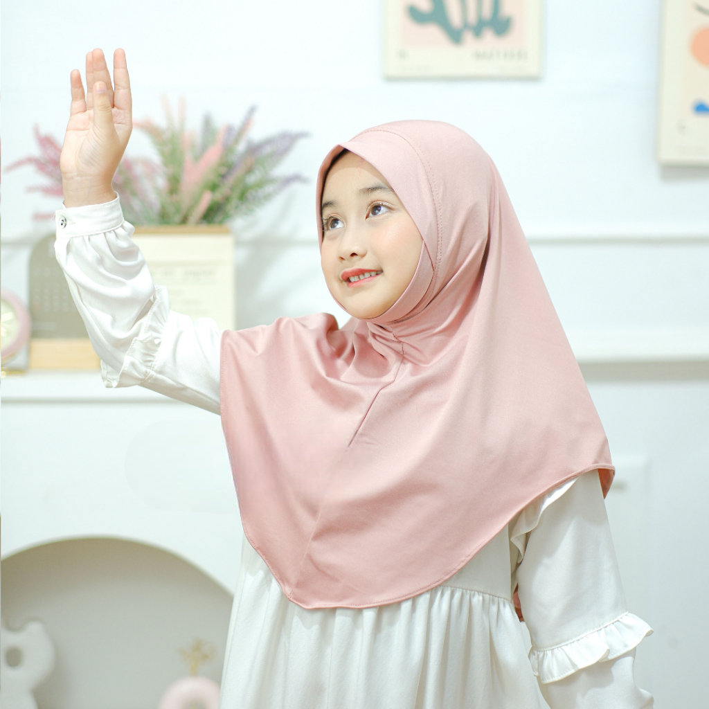 Hijab Malay Chin Children 4-10 Years/Hijab Anak Chin Malaysia Jersey ...