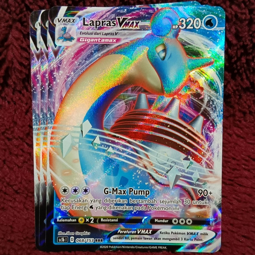 Lapras VMAX v max RRR - Pokemon TCG Indonesia foil holo | Shopee ...