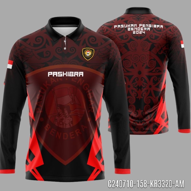 PASKIBRA T-shirt with Kalimantan Batik Design KR3320 Dryfit Aeroflow ...