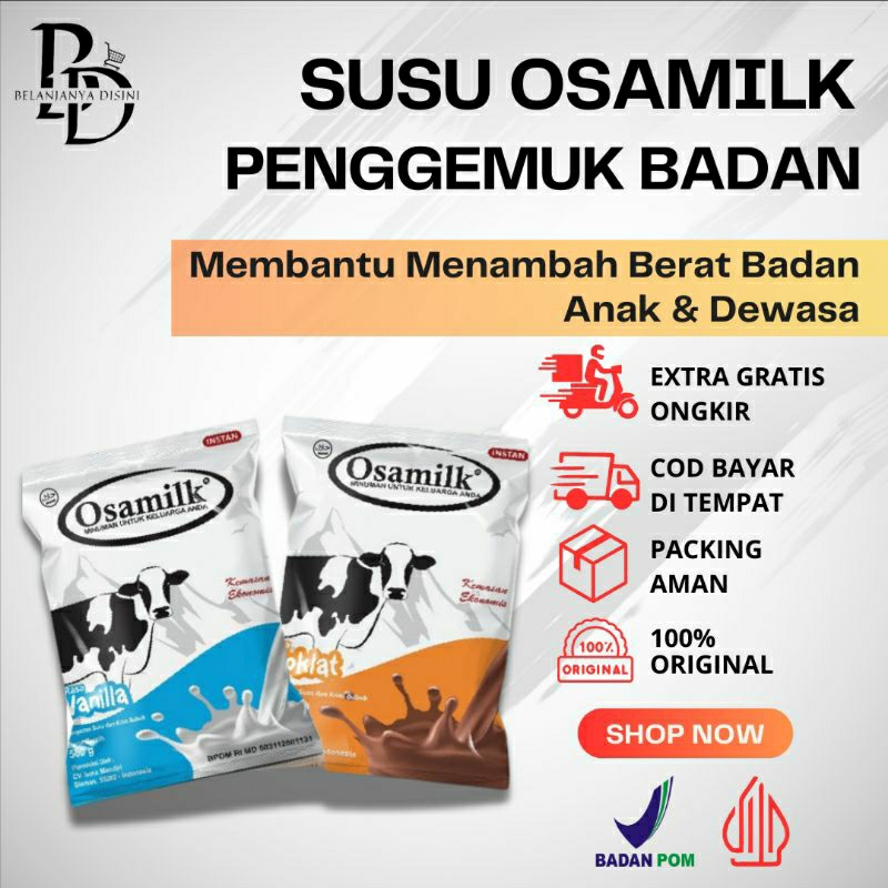 Osamilk cow's milk weight gainer | Osamilk fattening milk 500g | Shopee ...