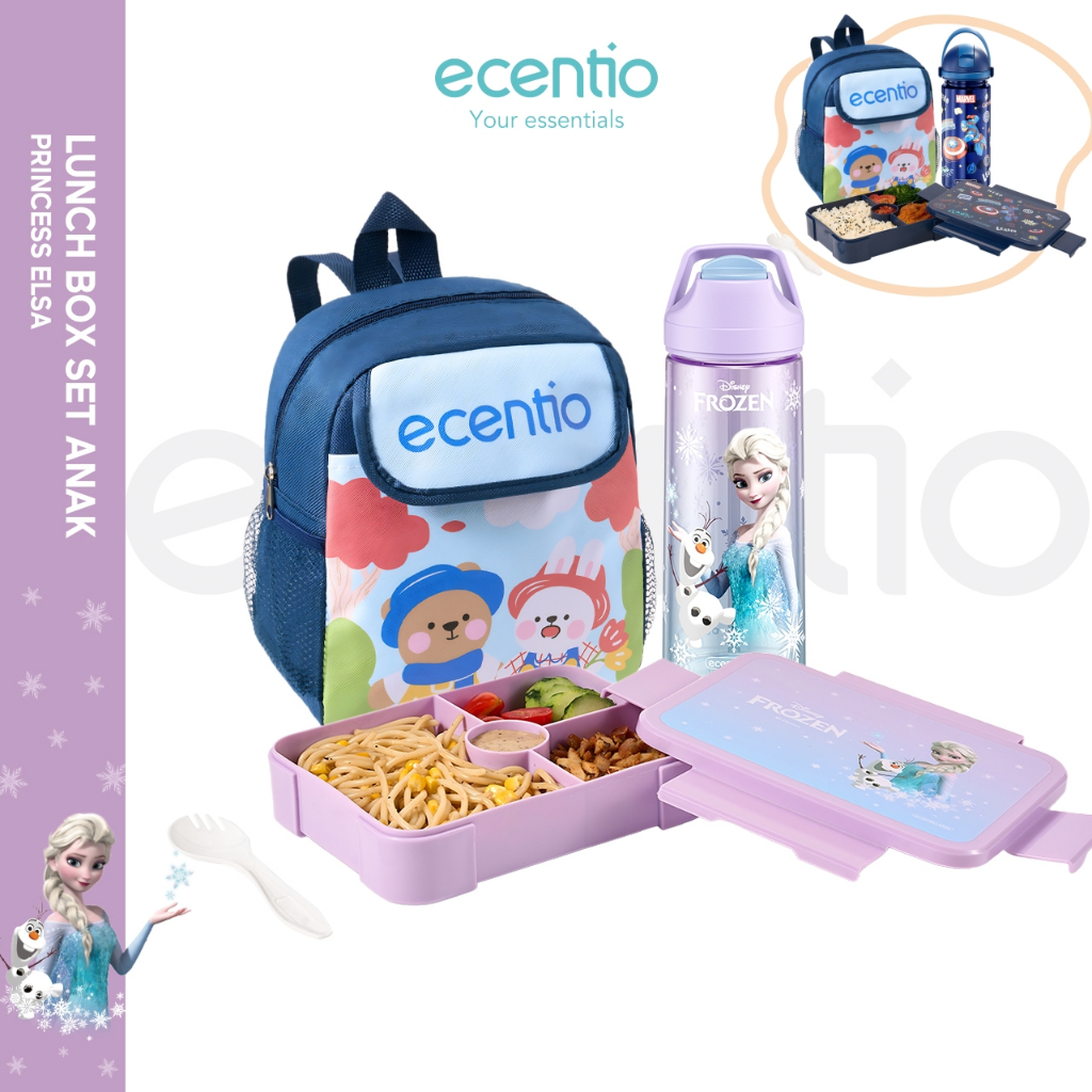 Ecentio lunch box For Children Disney Elsa Series set anti-Spill ...