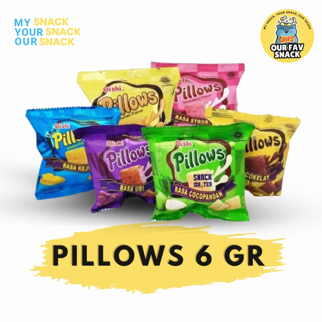 Oishi Pillows 6 Gr Snack Pillows Price 1 Pcs Various Flavors | Shopee ...