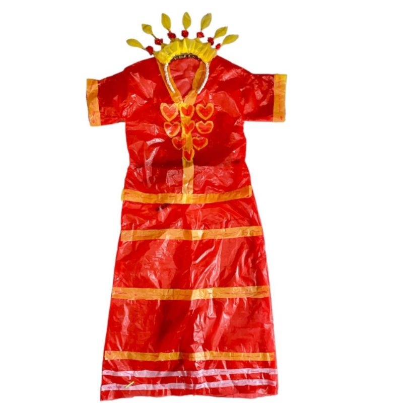 Recycled crafts for girls' traditional Bodo clothes from plastic ...