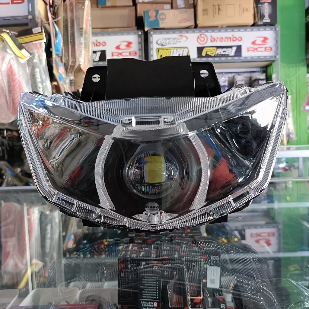 Biled BEAT DELUXE COSTUM Lamp ALA BILED SET Reflector PNP | Shopee ...