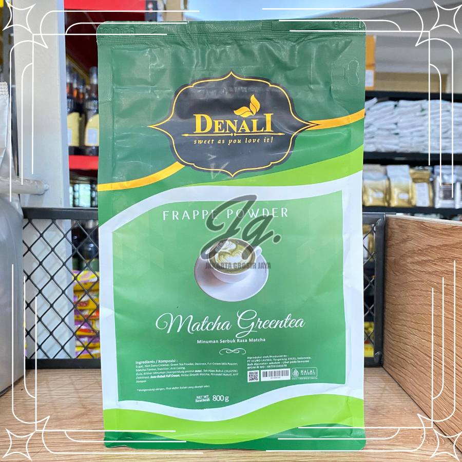 DENALI MATCHA GREENTEA POWDER | POWDER MACA GREEN TEA 800 gr | Shopee ...