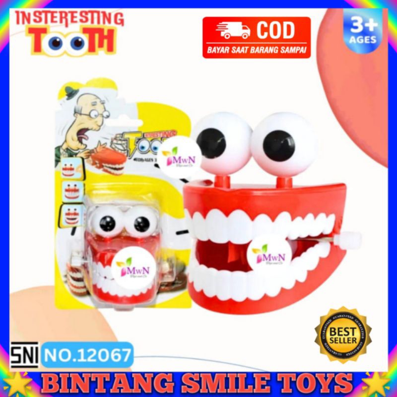 CUTE ROTARY TEETH CHILDREN'S TOY BATTERY-FREE SPINNING TOOTH TOY/ 12067 ...