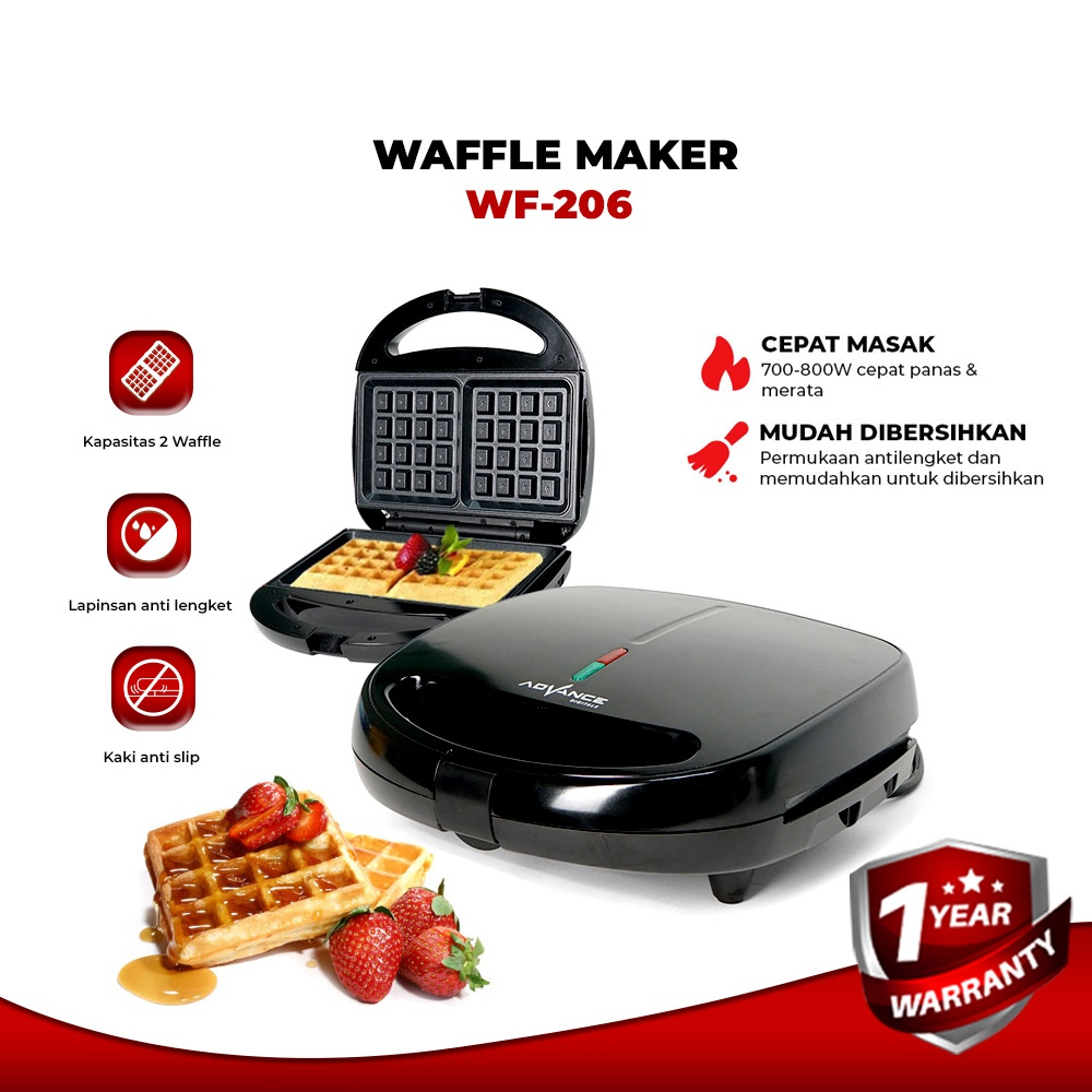 Waffle MAKER Wf206 2 Layer WAFFLE Toaster/ADVANCE WAFFLE MAKER/WAFFLE ...
