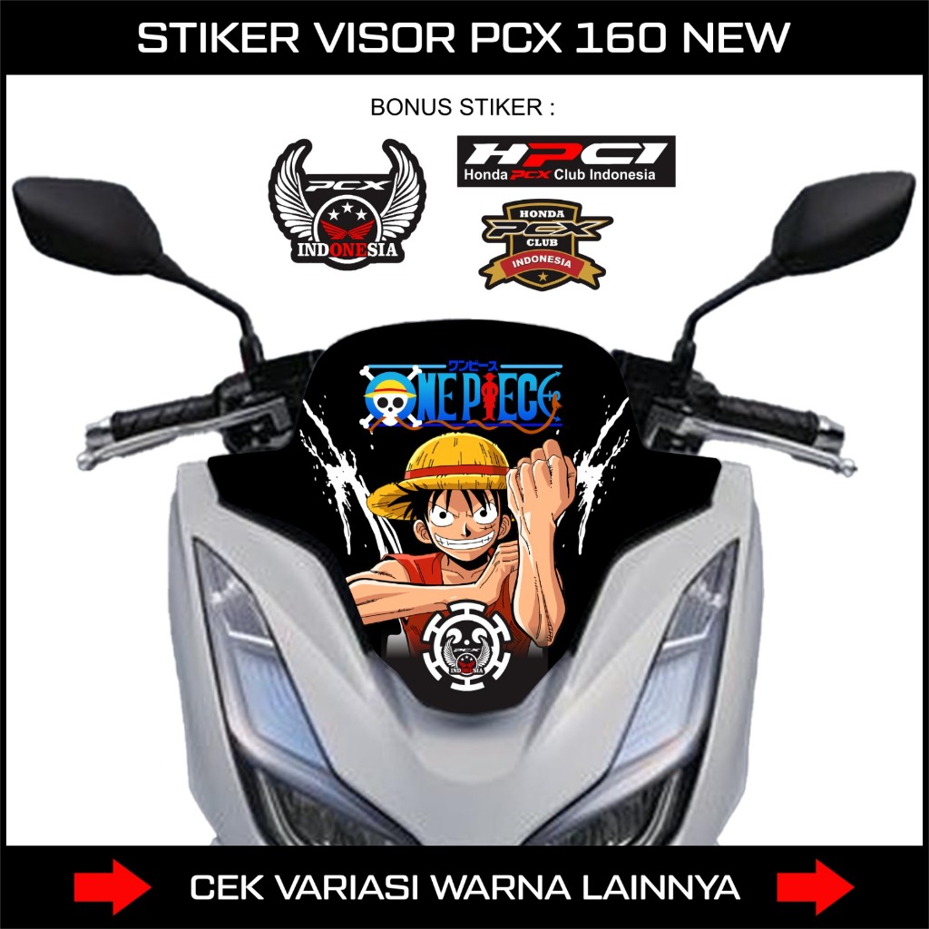 Pcx 160 Winshield Shield Sticker Visor Sticker ONE PIECE Variation ...