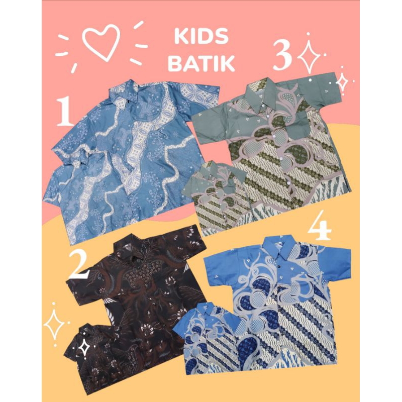 KEMEJA Premium Batik Shirts for Boys 2-14 years/Sage Children's Batik ...