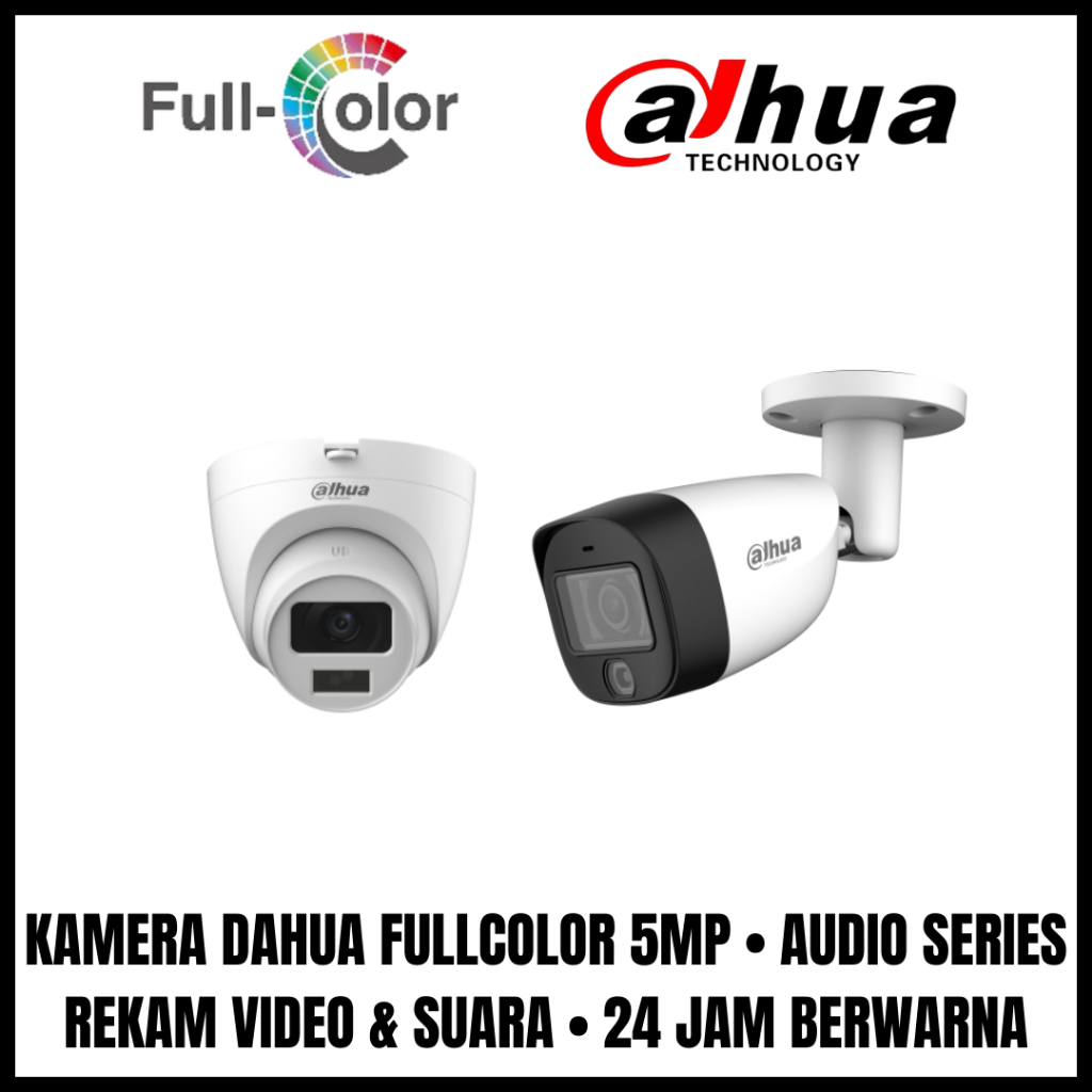 Cctv CAMERA DAHUA COLORFULL 5MP AUDIO COLORVU INDOOR OUTDOOR CAMERA ...