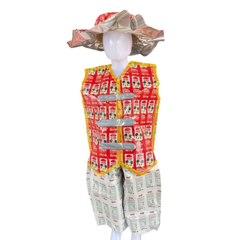 Crafts for Recycled Clothes Vests, Hats and Pants from Plastic Snacks ...