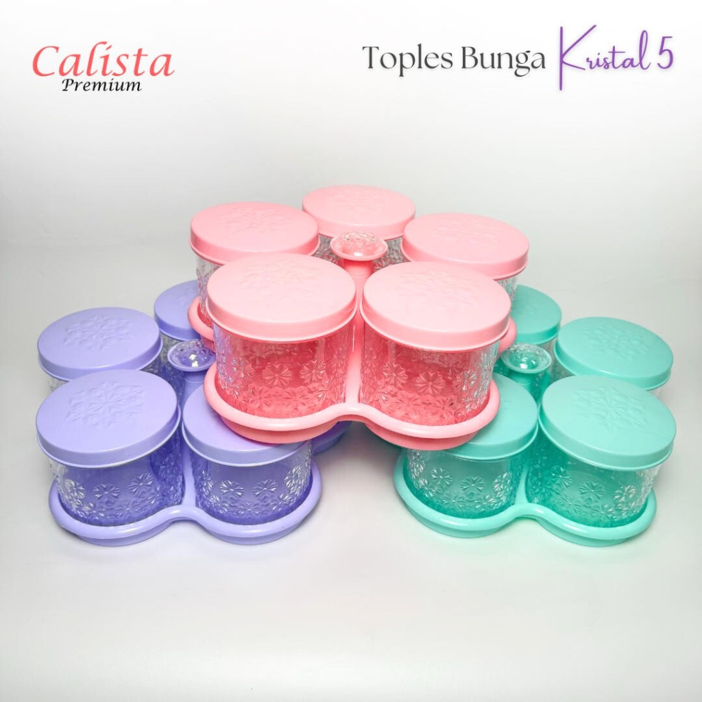 Calista Crystal Jar Five Flower Jar Cake Set | Shopee Philippines