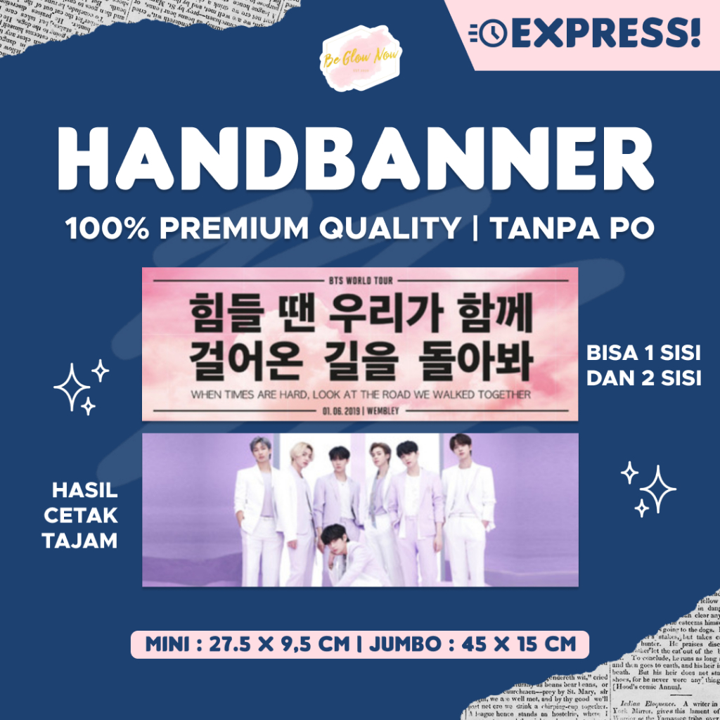 Print HAND BANNER / SLOGAN FREEBIES kpop / Mini kpop Handbanner flags ...
