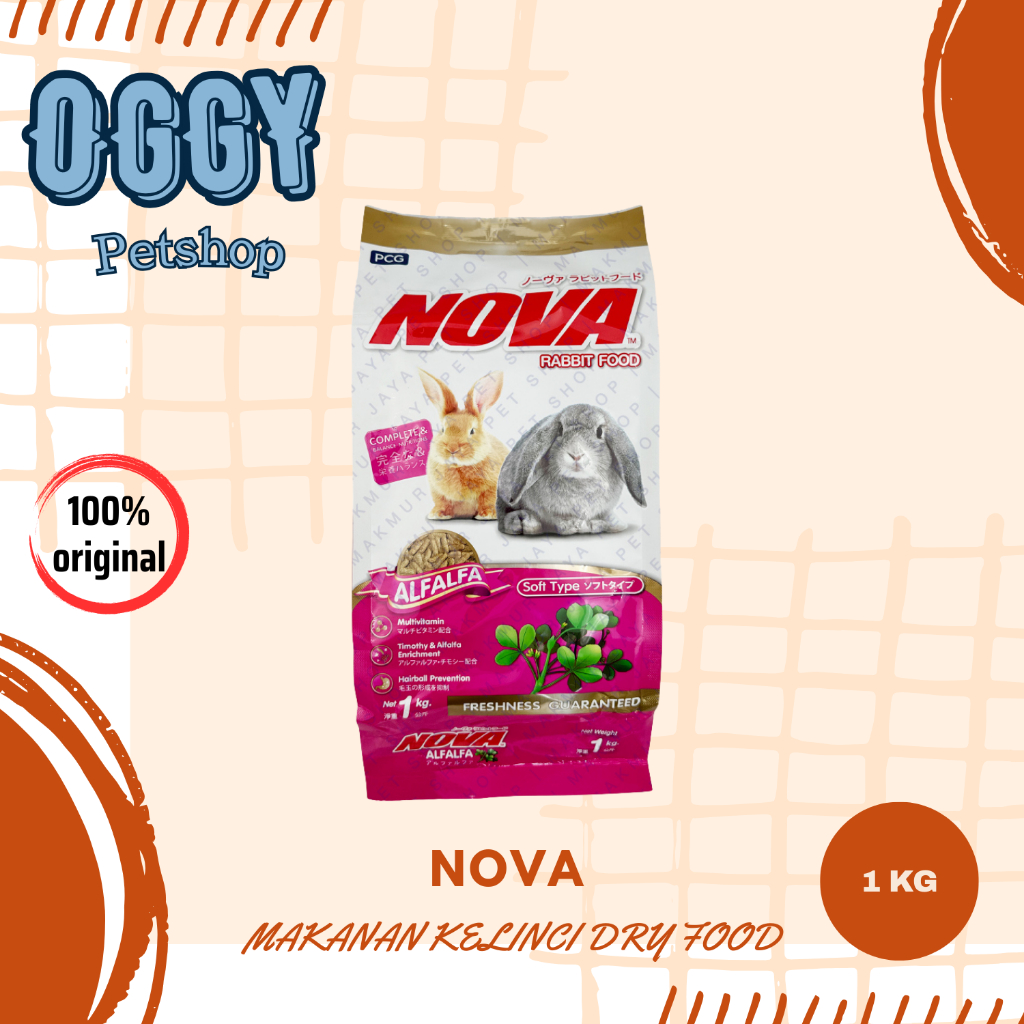 Nova Rabbit Food Alfafa Rabbit Food Packaging 1kg | Shopee Philippines