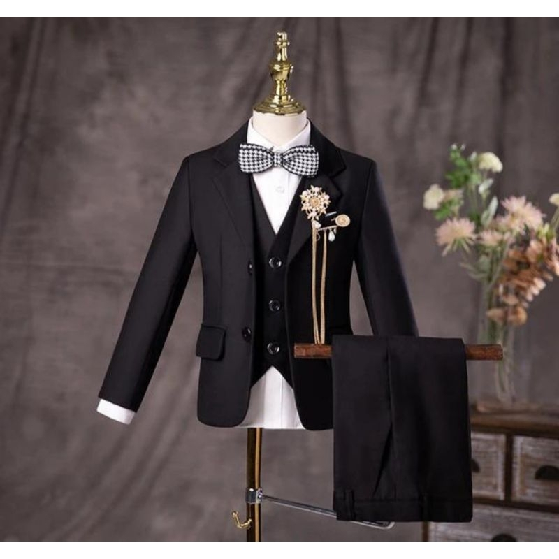 Boys Suits 2-13 Years 3in1 Premium (Suit Pants Vest) Elegant Formal ...
