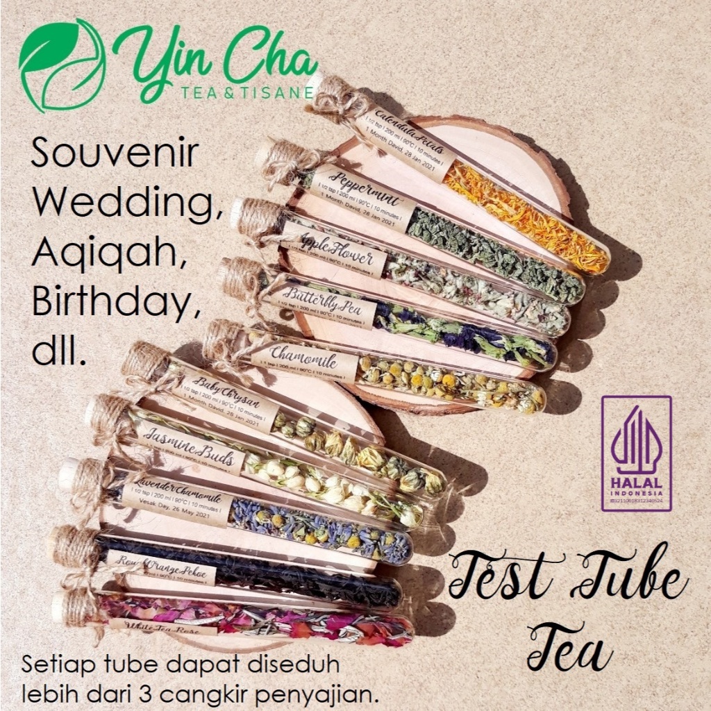 MINIMAL (Minimum 2 pcs) Tea Tube & Glass Tea Test 25 ml | Shopee ...