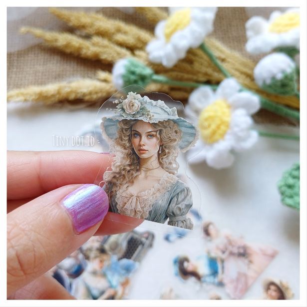 Deco Sticker - Victorian Style Vintage Portrait (10Pcs) | Shopee ...