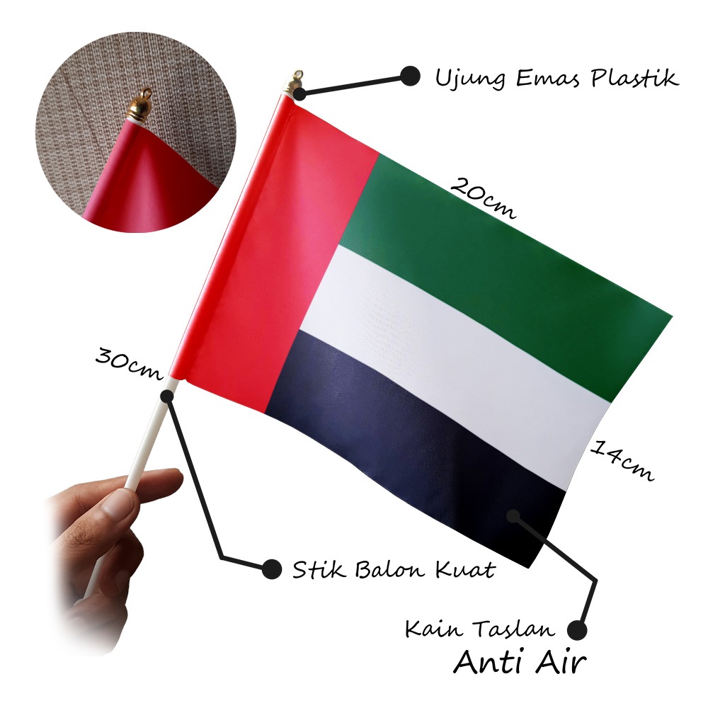 Nazhifa Printing - United arab emirates Hand Flag, arab emirates ...