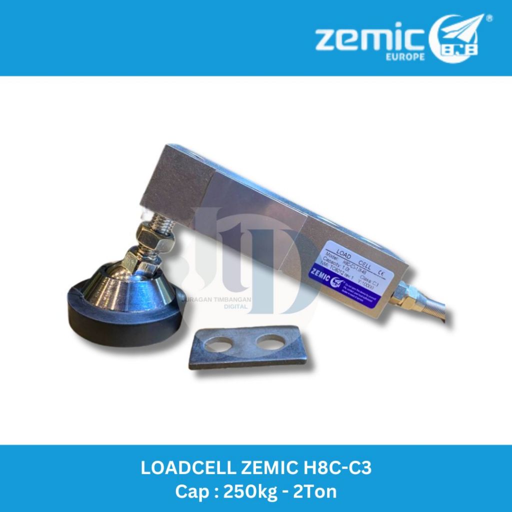 Load Cell Zemic Shear Beam H8C-C3 Cap 250kg -2ton Without Legs H8C-C3 250kg Digital Scale ...