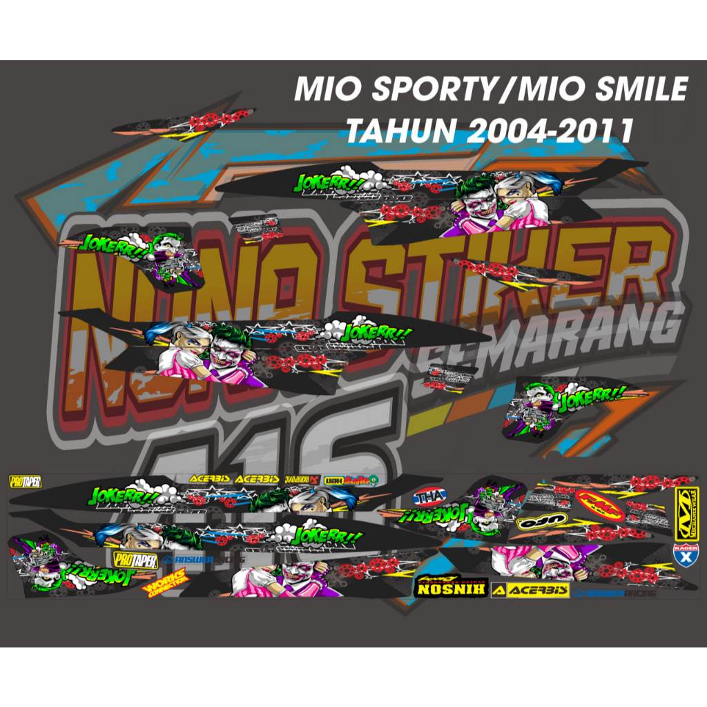 Mio SPORTY MIO SMILE DECAL STRIPING STICKER 2004-2011 JOKEER | Shopee ...