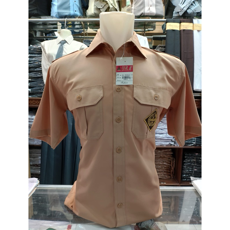 KEMEJA Dbm School Uniform Scout Raising Short Shirt | Shopee Philippines