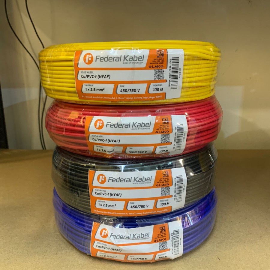 NYAF AF Stranded Cable 1x2.5mm 1x2.5mm 2.5 2.5mm Federal 2.5 mm PER ...